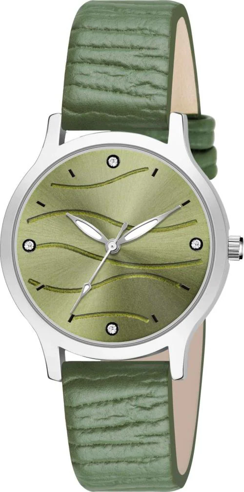 Buy CLOUDWOOD Analog Watch Wrist Green Dial with Green Watch Strap for ...