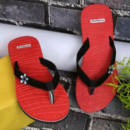 Buy Footspring Girls Flip Flop Slippers (Red) Online at Best Prices in ...