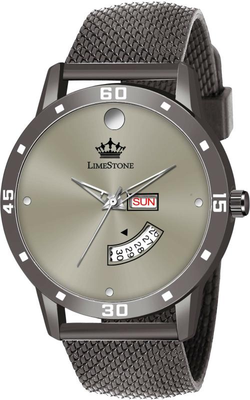 Buy LIMESTONE Analog Grey Dial Grey Strap Watch For Men (LS2984) Online ...