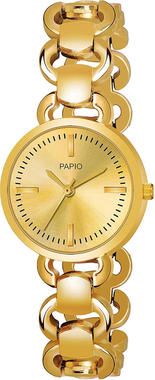 Buy Papio Analog Gold Dial Gold Strap Watch For Women Online at Best Prices in India - JioMart.