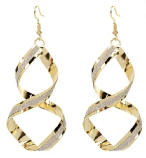 Buy VIBRANCE Jewels Gold and silver dangle earrings Online at Best ...