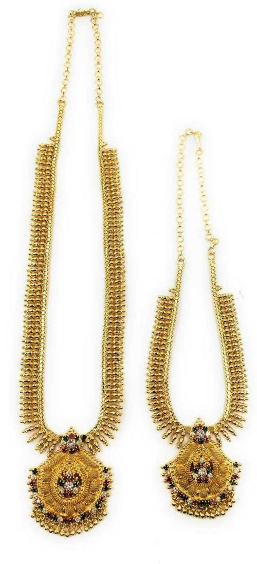 Buy PBM CREATIONS Gold Plated Metal Chain (Women And Girls) Pack Of 2 ...