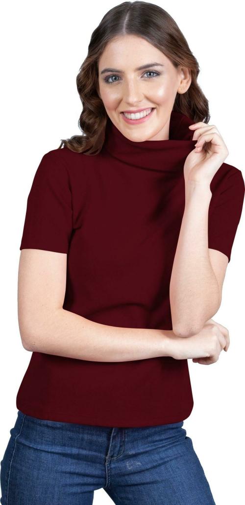 Buy THE BLAZZE_Women Polyester Maroon Top_XL Online at Best Prices in ...