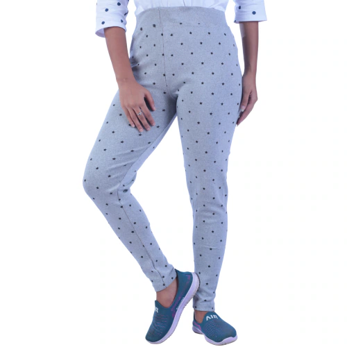 Buy KARARO ALL OVER STAR PRINT JEGGINGS(LIGHT GREY) Online at Best ...