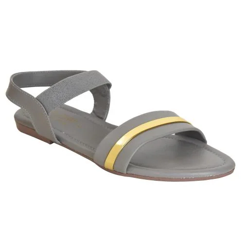 Buy Trend Transfit Women's Flat Sandals (Grey) Online at Best Prices in ...
