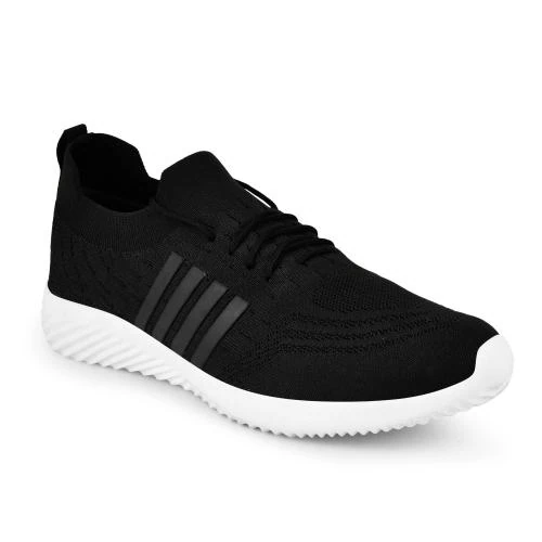 Buy Paragon Black Snug-Fit Anti-Skid Walking Shoes for Men Online at ...