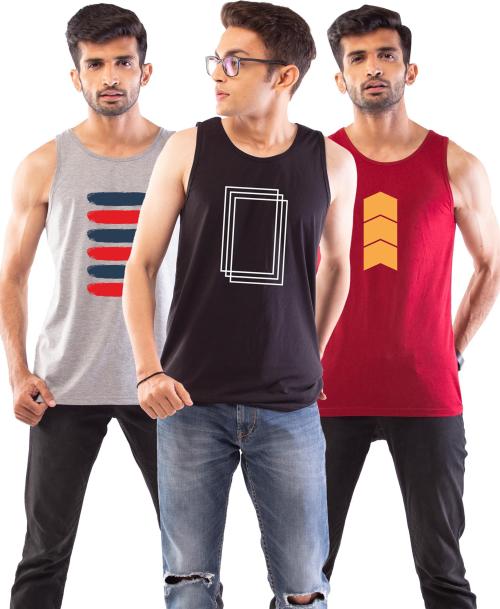 Buy Lappen Fashion Men Printed Pack Of 3 Vest Online at Best Prices in ...