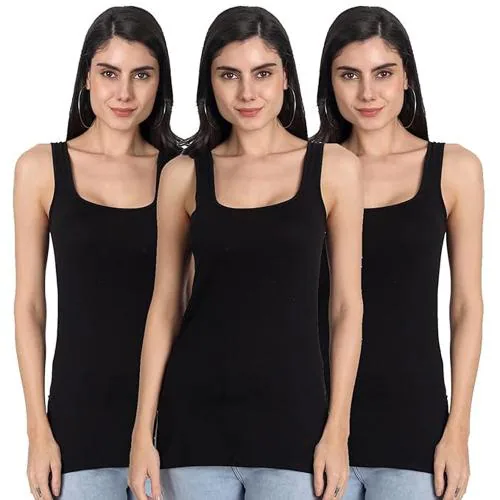 Buy MARICORN Women's Regular Fit Sleeveless Cotton Long Camisole Slip ...