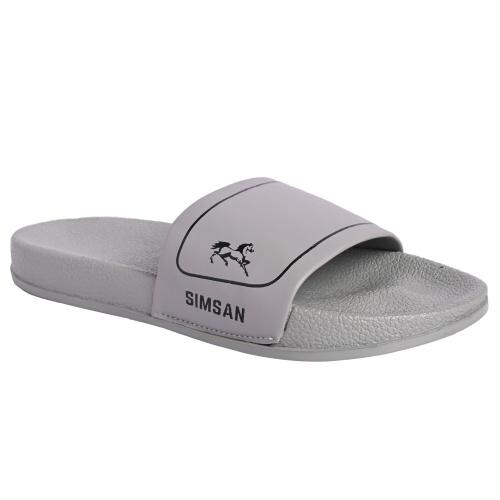 Buy Simsan Fashionable And Trendy Grey Sliders For Men Online at Best ...