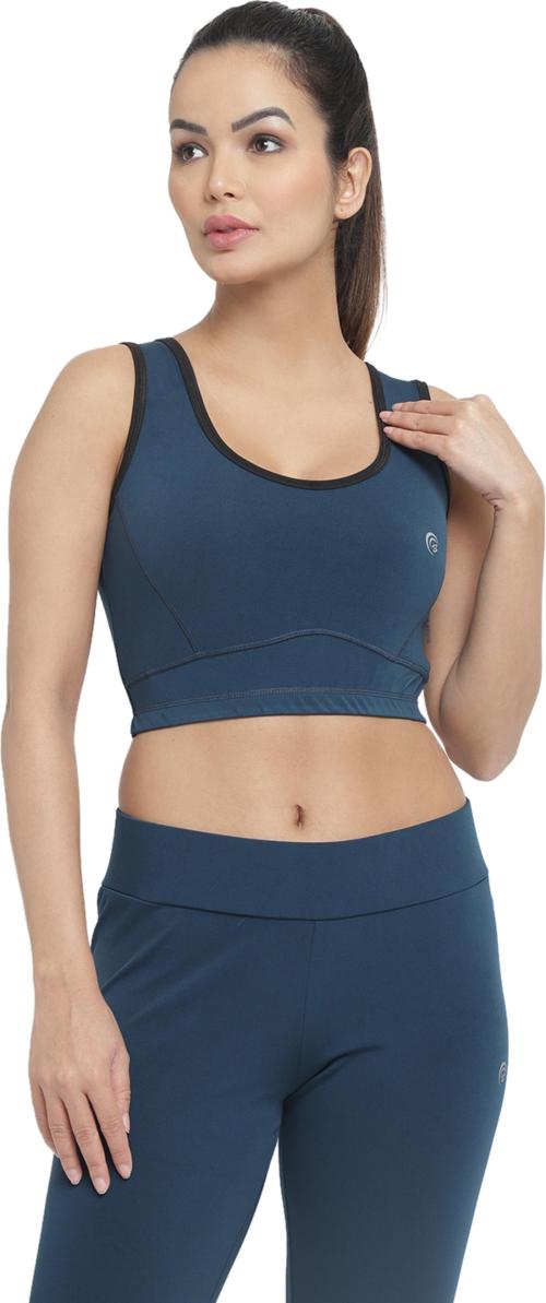 Buy Better Think Women Blue Polyester Sports Non Padded Bra (M) Online ...