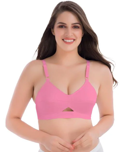 Buy Groversons Paris Beauty Women's Full Coverage Non-Padded Non-Wired Organic Cotton Bra(BR062 ...