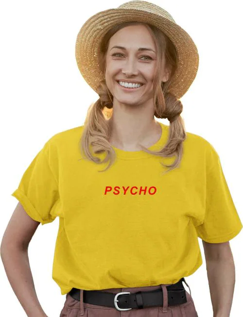 Buy Omneto Women Yellow Printed Pure Cotton T-Shirt (M) Online at Best ...