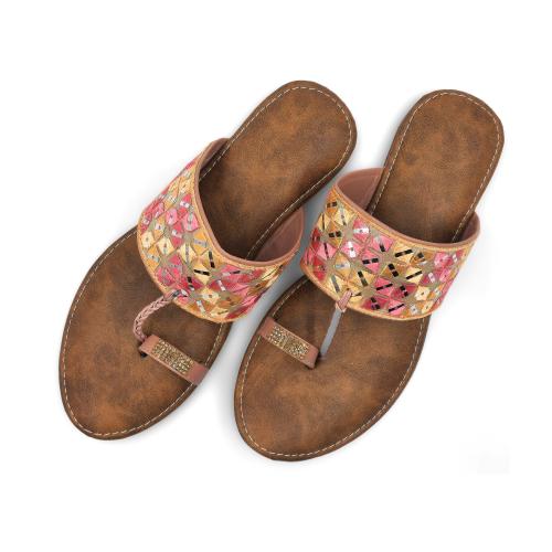 Buy Sayera Pink Flat sandal for women Online at Best Prices in India ...