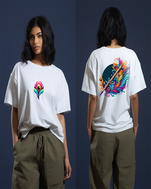 Buy Prabhubhakti Ovresized Lord Krishna Morpankh With Basuri Back ...