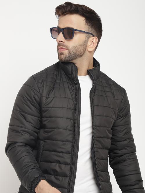 Buy ONNIT Men's Black winter wear full sleeve solid puffer Jacket. Quilted with high quailty ...