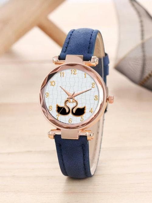 Buy Stojira Attractive New Duck Dial Blue Leather Strap Analog Watch ...