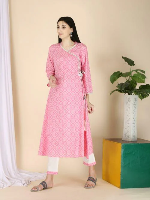 Buy ERISHA Erisha Womens Rayon Bhnadej Print Kurta Online at Best ...