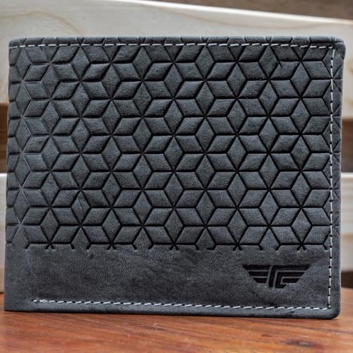 Buy Red Tape Navy Blue, Grey Leather Two Fold RFID Wallet Online at ...