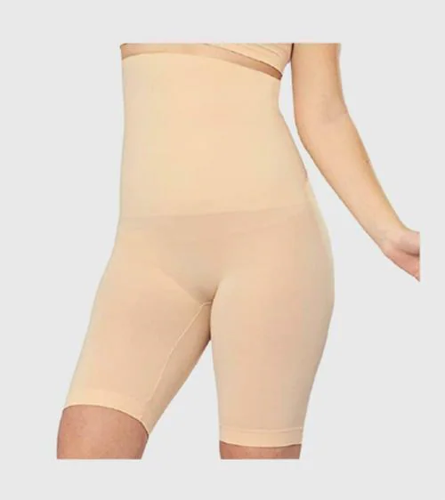 Buy Edith Beige Self Design Cotton & Laycra Blend Shapewear Online at ...