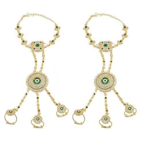 Buy Meira Jewellery Golden Zinc Hathfool For Women Online at Best ...