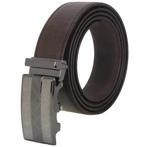 Buy Labnoft Men's Pu Leather Auto Lock Belt (Brown) Online at Best ...