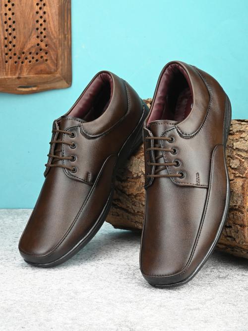Buy Prodock Synthetic Leather Lace up Formal Shoes for men (Brown ...