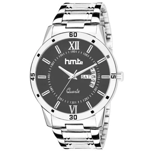 Buy HMTe HM-2222 Black Dial Silver Chain D&D Analog Watch for Men ...