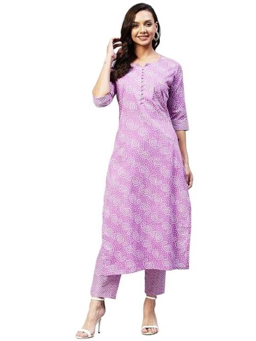 Buy DWISHA DESIGNER Women's Cotton Blend Printed Straight Kurta with ...