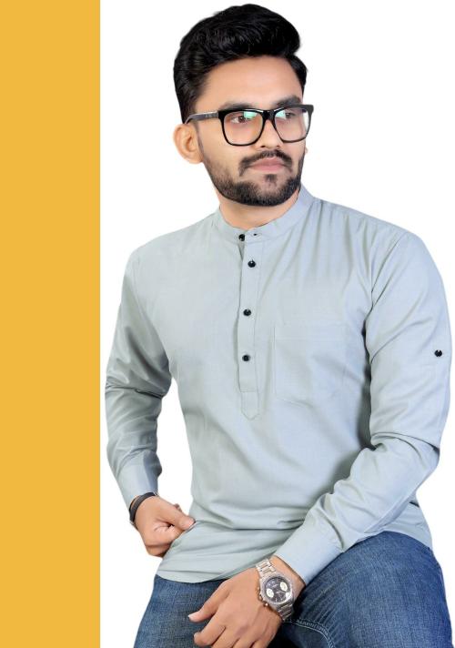 Buy SOPANI Men Solid, Self Design Straight Kurta (Grey) Online at Best Prices in India - JioMart.