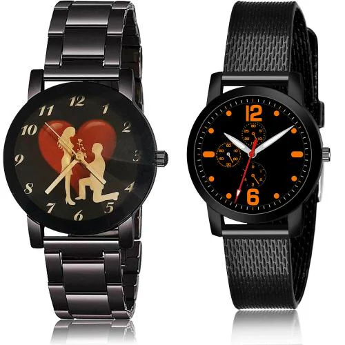 Buy NIKOLA Treading Heart Love Proposal Couple Valentine Chain Black ...