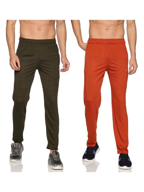 Buy YHA Mens Olive Rust Solid Track Pants (Pack of 2) Online at Best Prices in India - JioMart.