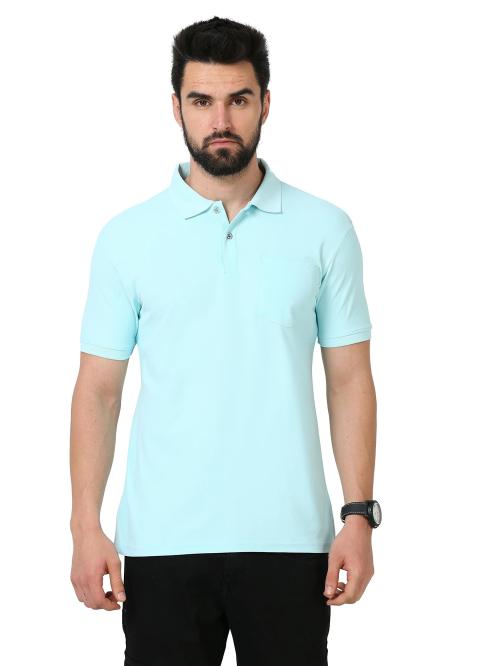 Buy Ecoline Clothing Men Mint Poly Filament Polo Neck Half Sleeve Pocket T-Shirt (2Xl) Online at ...