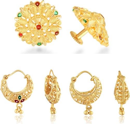 Buy Vighnaharta Gold-Plated Stud Earring Chandbali Earring (Women And ...