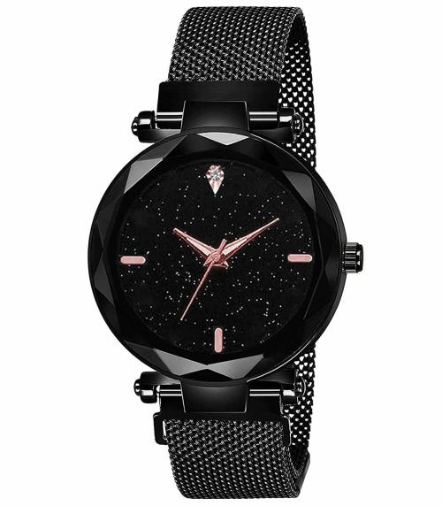 Buy RTK New Black Magnet Chain Analog Watch For Women,Girls Online at ...