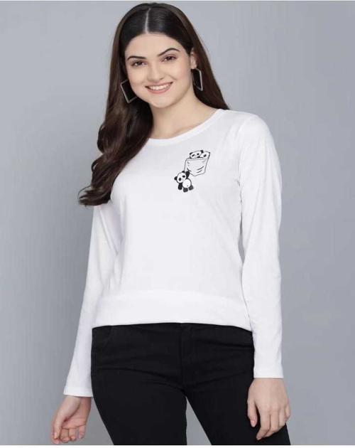Buy TUSI Solid WomenRound Neck T Shirt Online at Best Prices in India ...