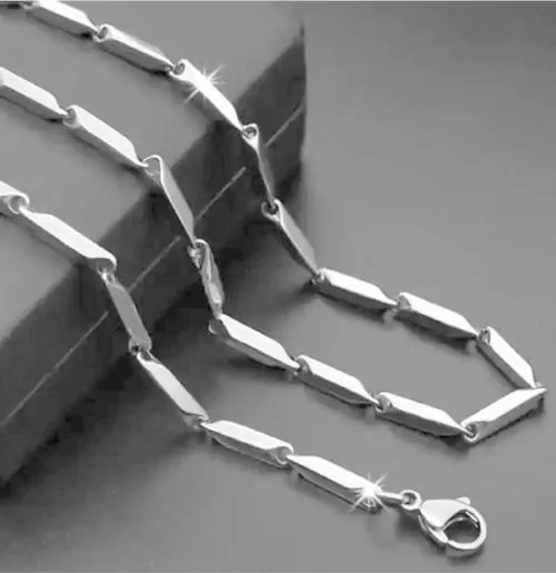 Buy Alvira Stainless Steel Titanium-Plated Silver Rice Chain Necklace ...