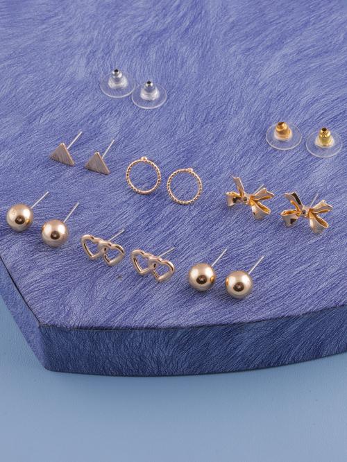 Buy LYRISS 6 Pairs Earrings Combo Set Latest Stylish Crystal Pearl ...