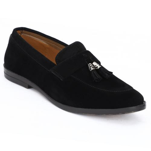 Buy FLADA SHOE Men's Black Suede Slip-On Casual Loafer 6 UK/IND Online ...