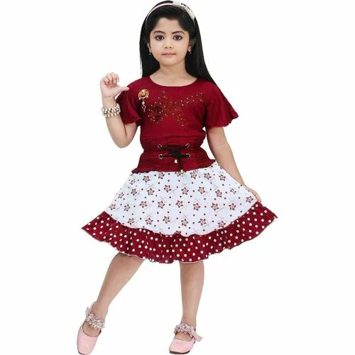 Buy MYTEX FASHION Casula and Jari Work Printed Frok For Baby Girls ...