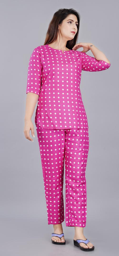 Buy Meena Collection Women Printed Pink Night Suit Set Online at Best Prices in India - JioMart.