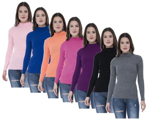 Buy IndiWeaves Women Woollen Warm Full Sleeves High Neck Skivvy (Pack ...