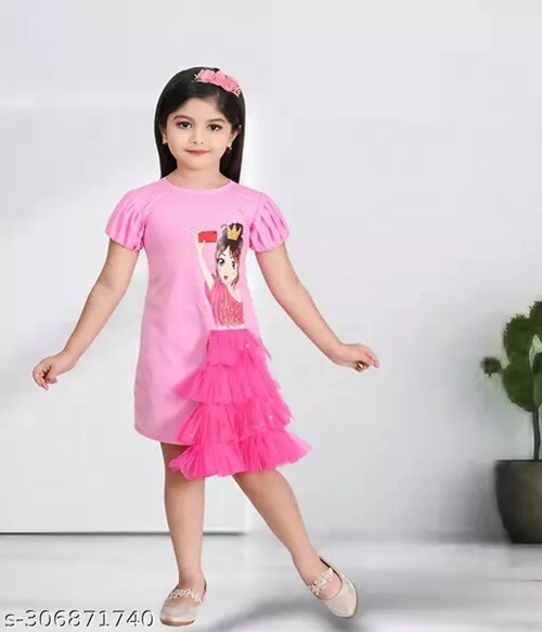 Buy SKM EMPIRE Girls party wear dresses-Size-7-8Y-Pink Online at Best Prices in India - JioMart.