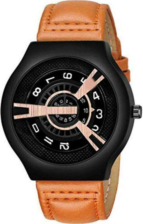 Buy Bolun Analog Black Dial Brown Strap Watch For Men Online at Best ...