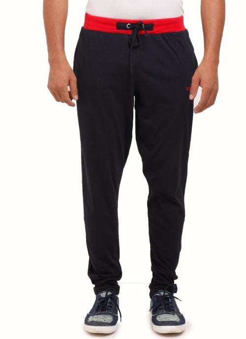 Buy Vego Men Navy, Red Cotton Zipper Track Pant Online at Best Prices ...