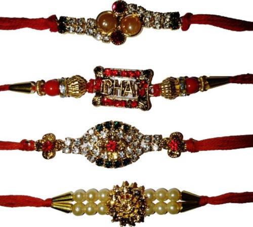 Buy Bhavya Sales Multicolor Rakhi Set For Men And Women - Mangalam467 ...