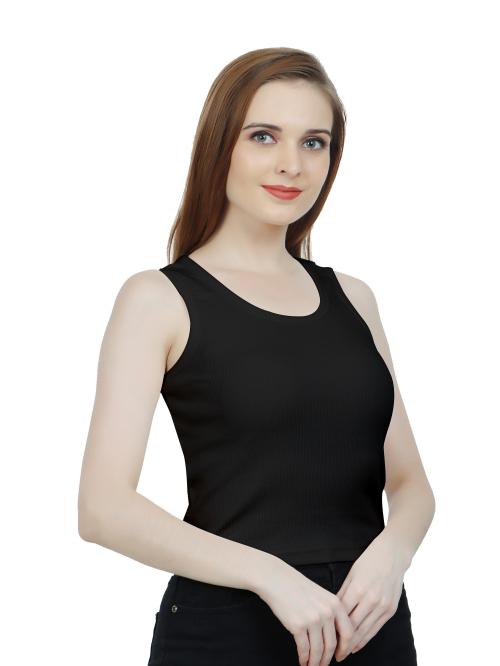 Buy Fasska Womens Tank Top Ribbed Cotton Stylish Crop Top Sleeveless ...