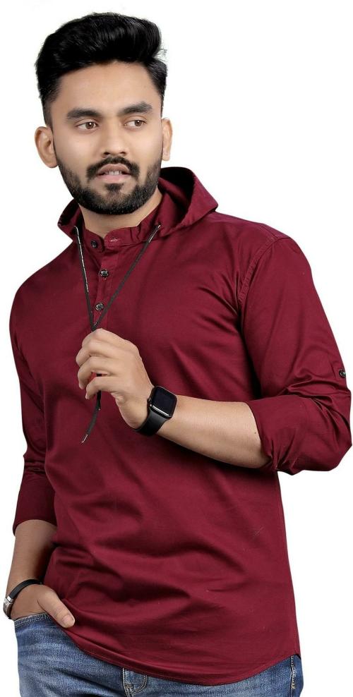 Buy SOPANI Men Washed Straight Kurta (Maroon) Online at Best Prices in India - JioMart.