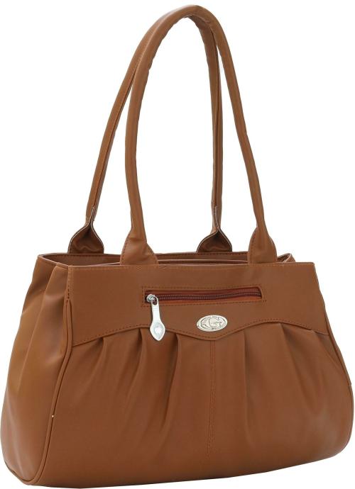 Buy Semiize Women Tan Artificial Leather Shoulder Bag Online at Best ...