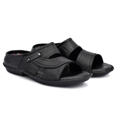 Buy OBUCA -MAKE YOUR OWN CLASS Genuine Leather Sandal / Slipper For Men_UK 12_Black Online at ...