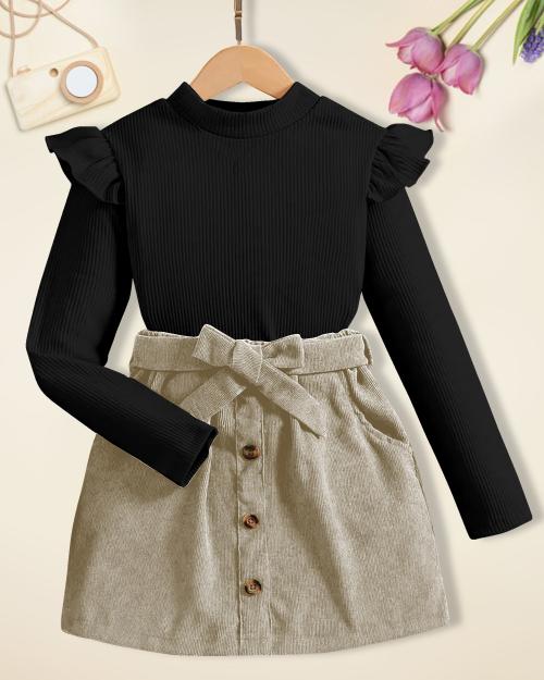 Buy MISS AYSE Girls Solid Cotton Blend Pack Of 1 Frock | Dresses|Kids ...